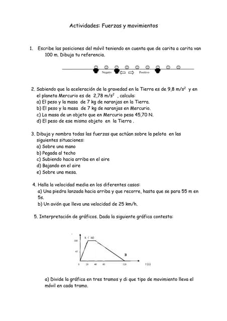 Hoja De Actividades Sobre Fuerzas Y Movimiento Póster: Tipos De