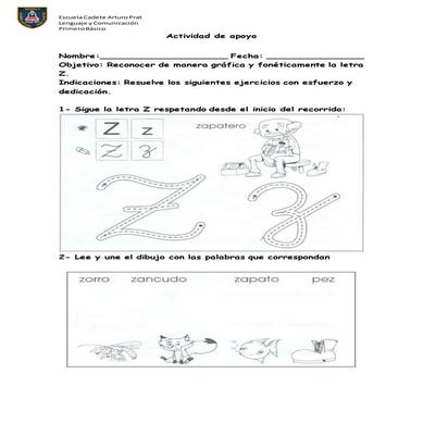 Actividades letra z 1 | DOCX