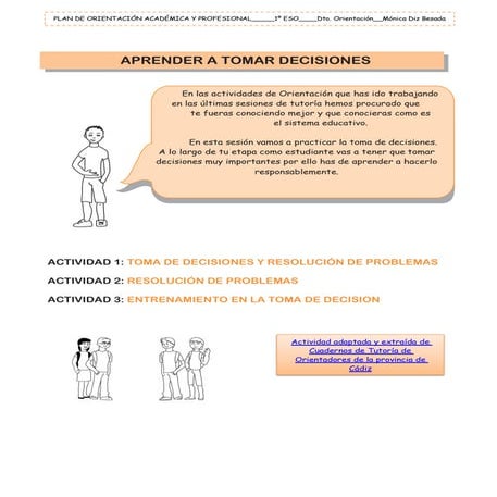 Hoja De Trabajo Para Tomar Buenas Decisiones Cuaderno De Ejercicios