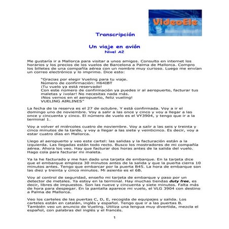 Actividades un viaje_en_avion | PDF