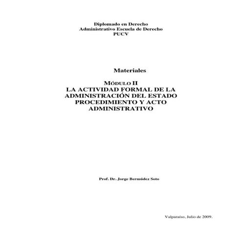 Actividad formal, acto y rpocedimiento. bermudez | PDF