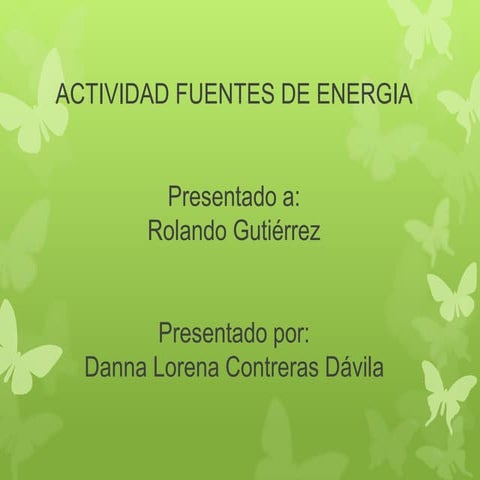 Fuentes de energia | PPT
