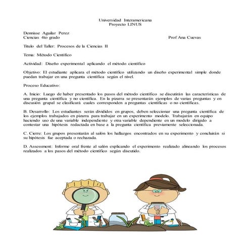 Actividad metodo cientifico | PDF