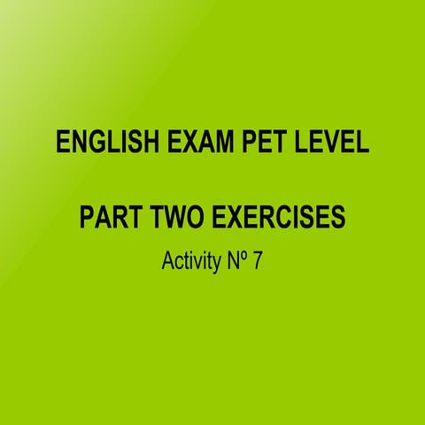 Actividad 7 Pet Part 2 | PPT