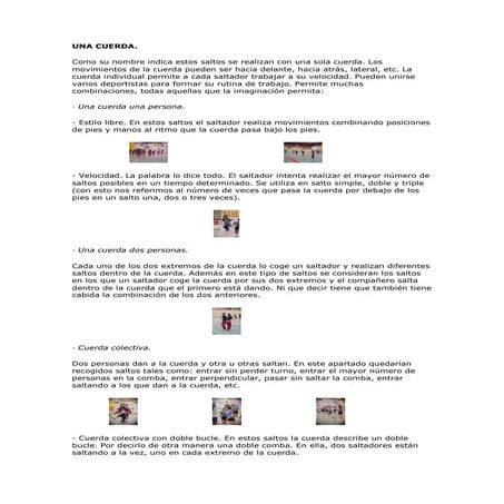 Actividad para 1 y 2 combas | DOC