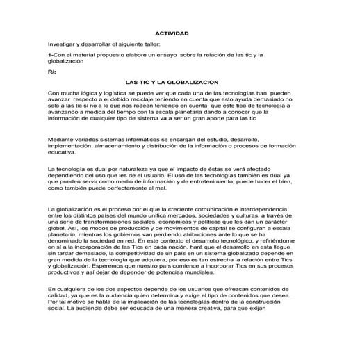 Actividad tics | DOC