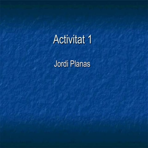 Activitat 1 | PPT