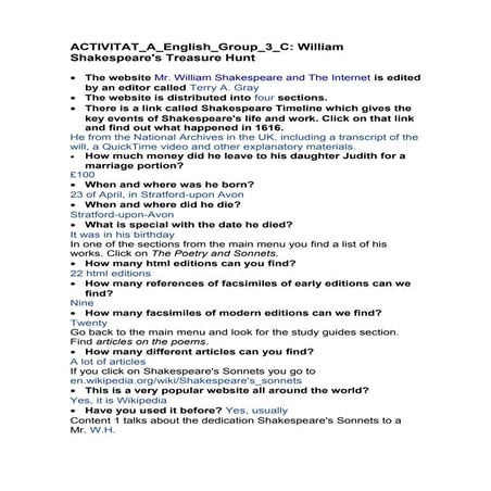 Activitat 5 shekspeare_a.1 | DOC | Poetry | Books and Literature