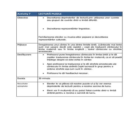 Activitate lingvistica 7 | DOCX
