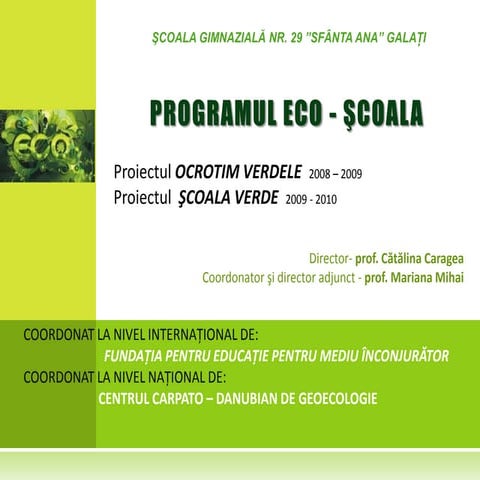 Activitati ECO Scoala 29 Galati | PPT
