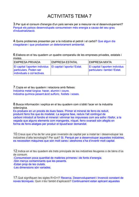 Tema 7 -activitats | PDF