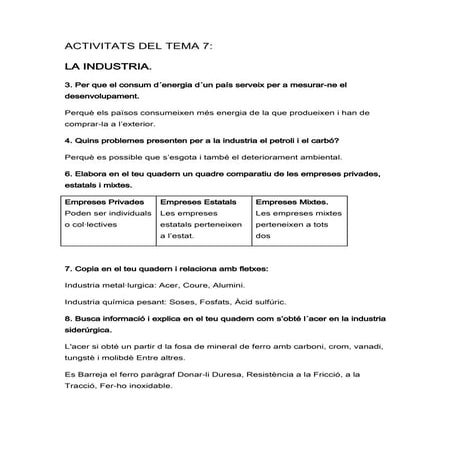 Activitats del tema 7 | PDF