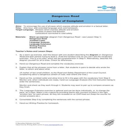 Activities and letter of complaint | PDF