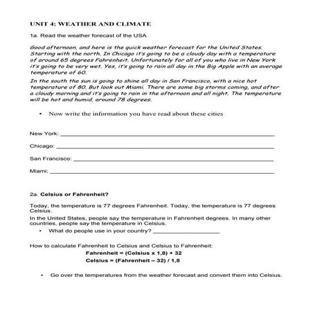 Activities: Weather&Climate | PDF