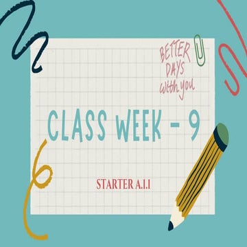 ACTIVITIES AND SLIDES - CLASS 9 ingles a | PPT