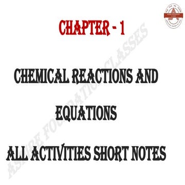 Class X Science Chapter 1 Activities Explaination | PPTX