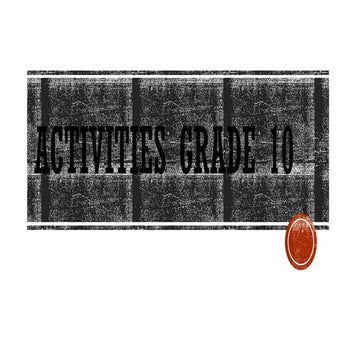Activities Grade 10.pptx wadsdwavasdvdzx | PPTX