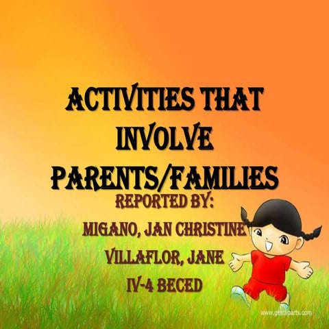 Activities that involve parents | PPTX