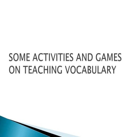 Activities to teach vocabulary | PPTX | Educational Video Games | Video ...