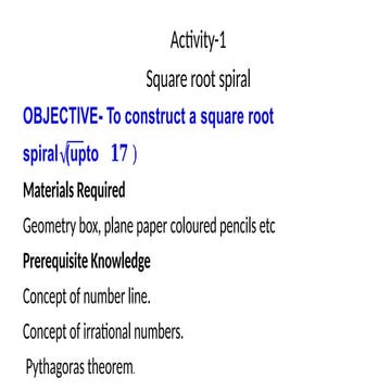 ACTIVITY-1 (1).pptx square root spiral math class 9 chap1 | PPTX