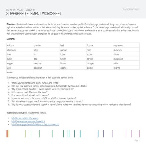 3.1 Superhero Element | PPT
