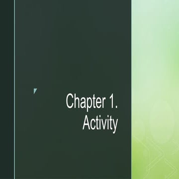 Activity in the different chapters of elective 3 | PPTX