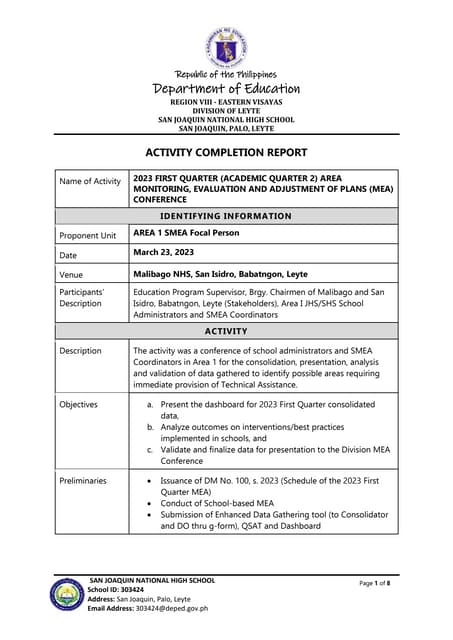 Sample Annual Implementation Plan | PPT