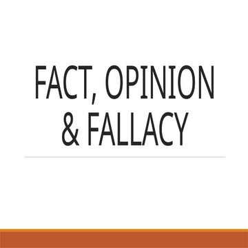 fact-opinion-fallacy-additional-activity-for-grade-9-students | PPT