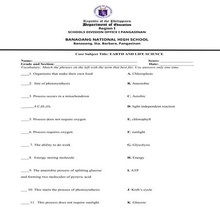 ACTIVITY-SHEET-3-Earth and Life Science 3 | DOCX