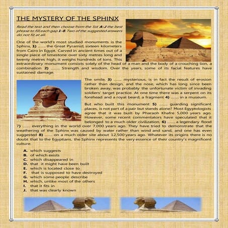 Ancient Egypt: The Sphinx | PPTX
