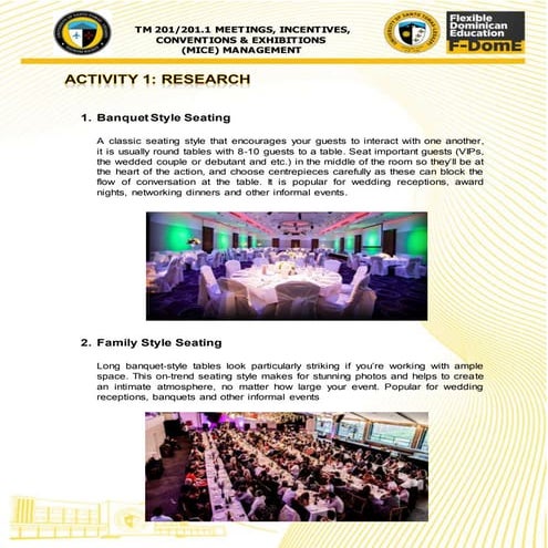 Banquet Set-up Styles | PPTX