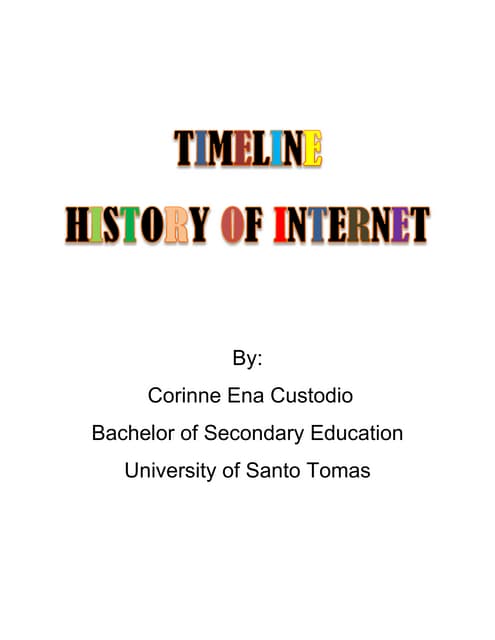 Timeline History of the Internet | PPT