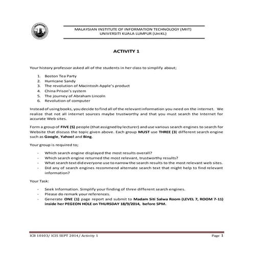 Activity 1 sept 2014 (lo1) | DOCX