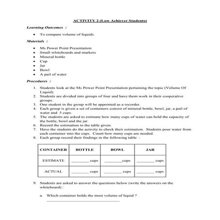 Activities for low achiever students | PPT