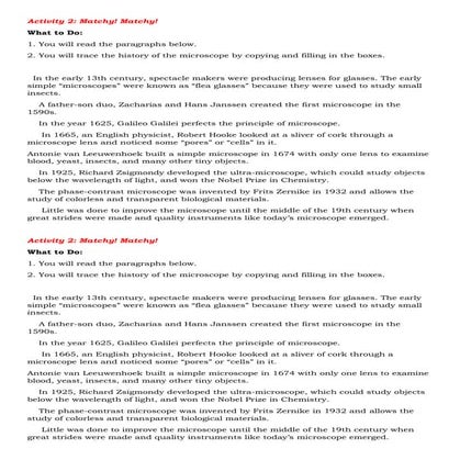 Historical Progression of the Microscope | DOCX