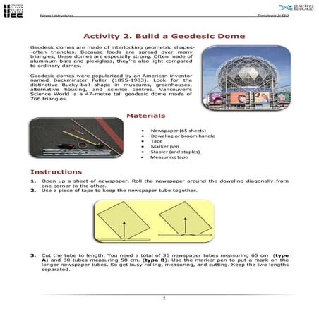Activity 2. Build A Geodesic Dome | PDF