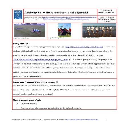 Activity 5 a little scratch and squeak | PDF