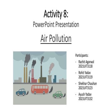 Air Pollution PPT | University Presentation | PPTX