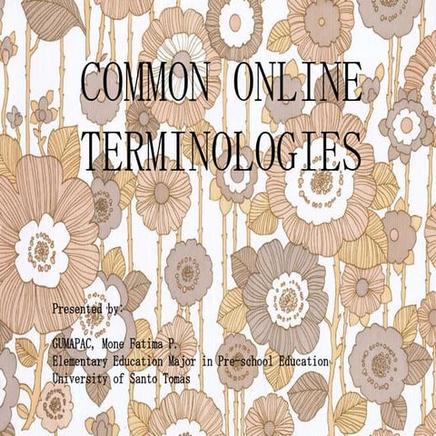 Common online terminologies | PPTX