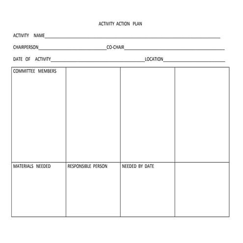Activity action plan | DOCX