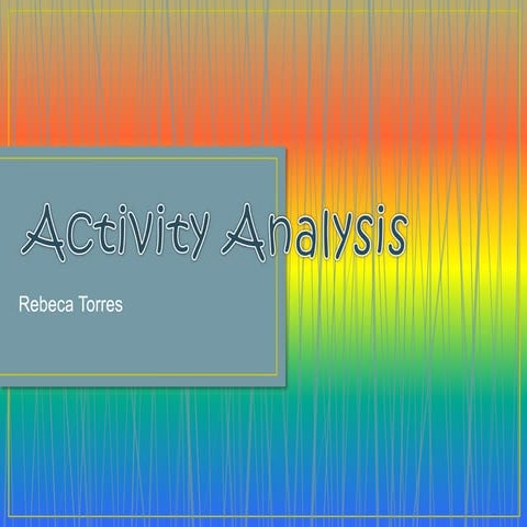 Activity analysis | PPTX