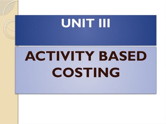 Activity Based Costing Primer | PDF