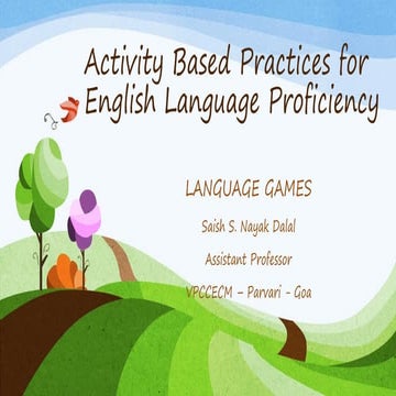 Activity based practices for english language proficiency | PDF