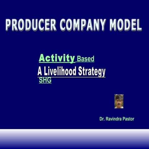Activity based shg & producer organization | PPT