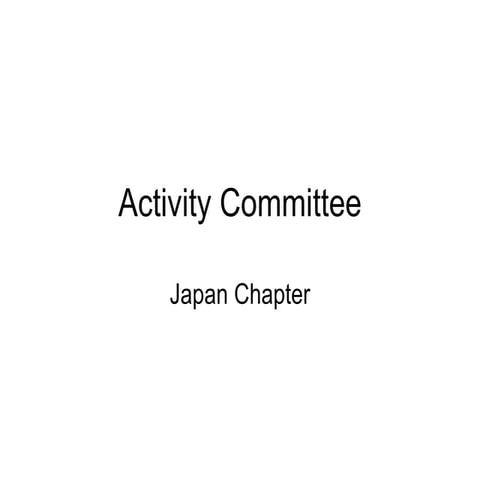 Activity committee | PPT