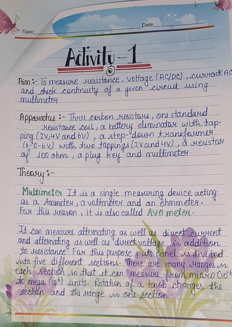 Physics activity file class 12 | PDF