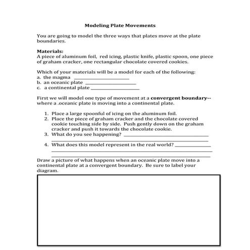 Plate Movement (activity) | PDF | Desserts and Baking | Food & Drink