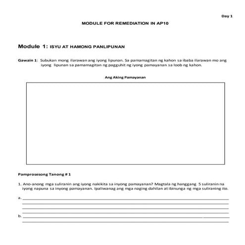 Activity Module ap10 for remedial | DOCX