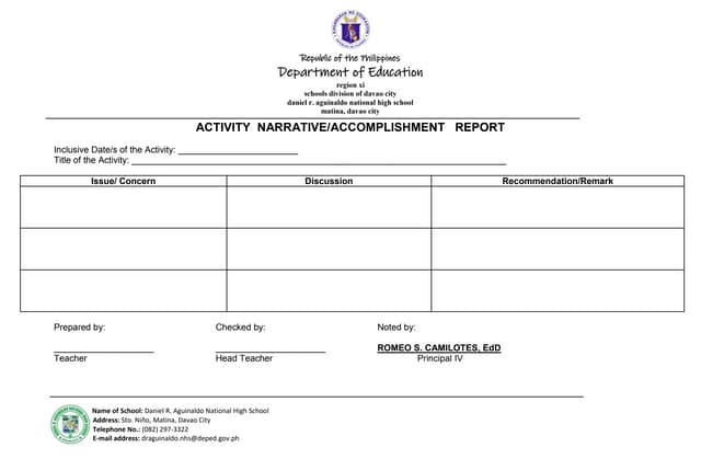 ACTIVITY NARRATIVE REPORT.doc ACTIVITY NARRATIVE REPORT.doc