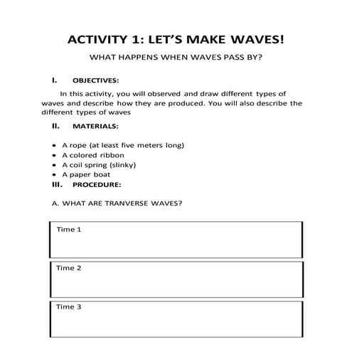 ACTIVITY NO. 1: LET'S MAKE WAVES! | DOCX